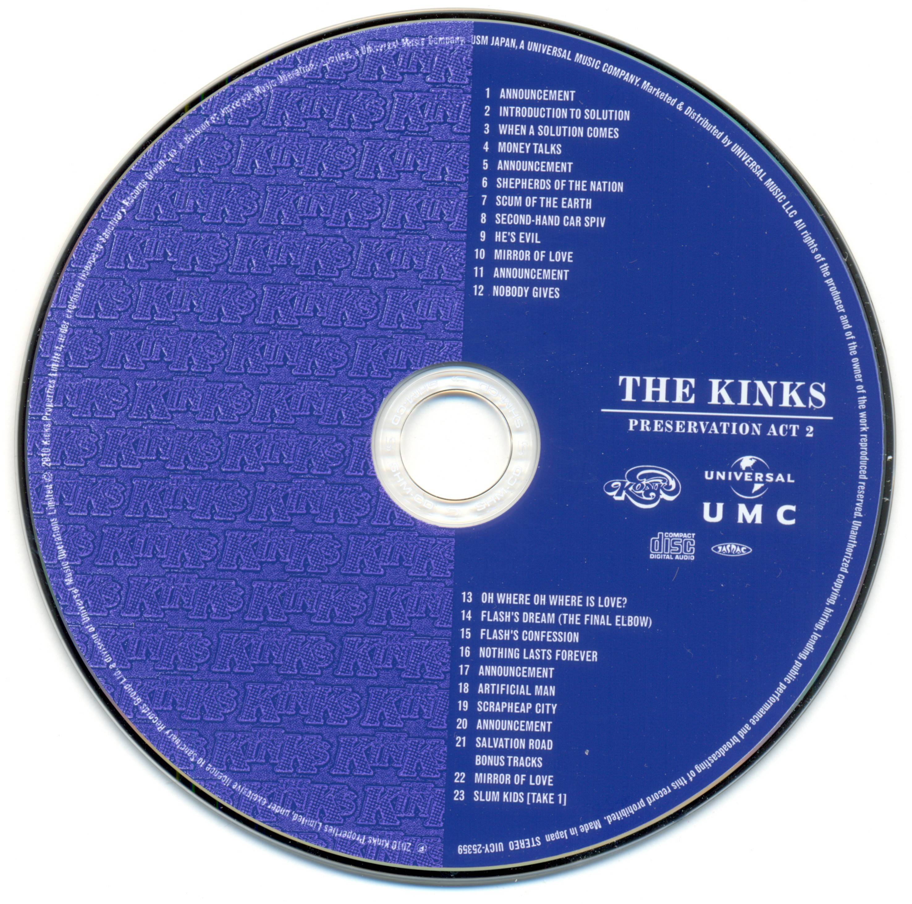 The Kinks Preservation Act 2 : CD JPN | CD Covers | Cover Century ...